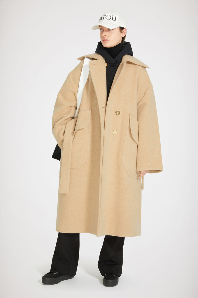 Patou | Maxi coat in double-faced wool