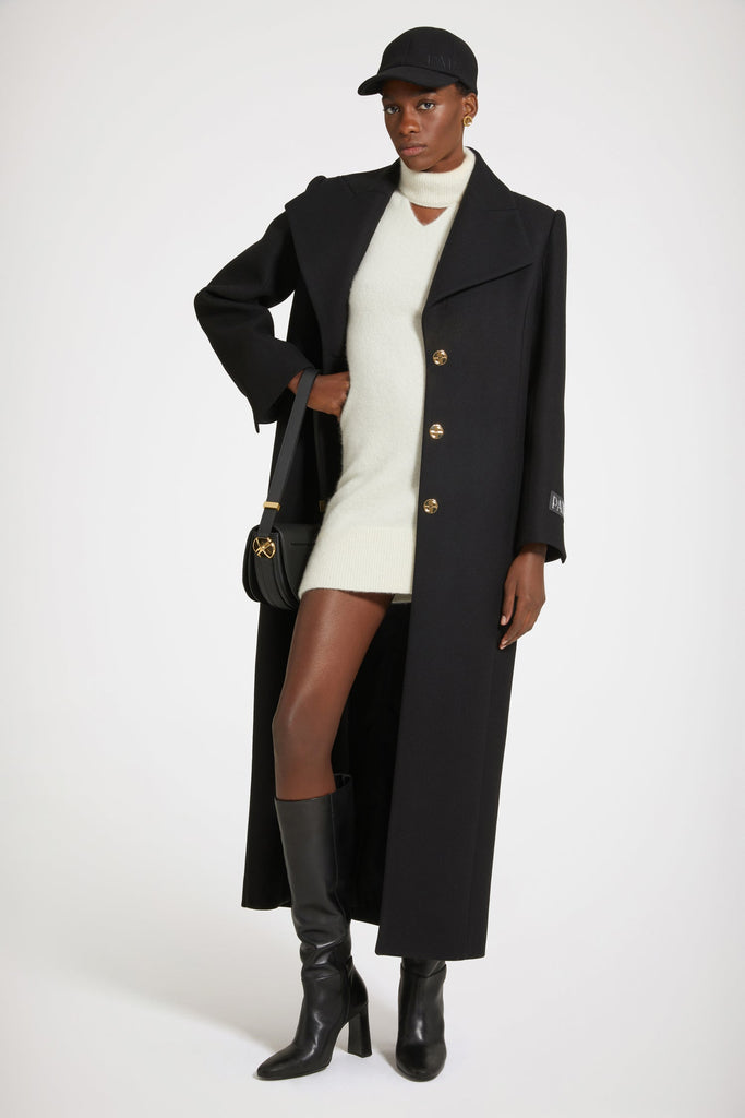 Patou | Long tailored coat in wool-blend felt